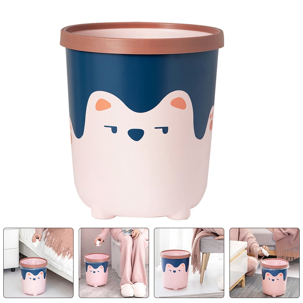Hemoton Bedroom Trash Can Garbage Can Living Room Kitchen Waste Basket ...