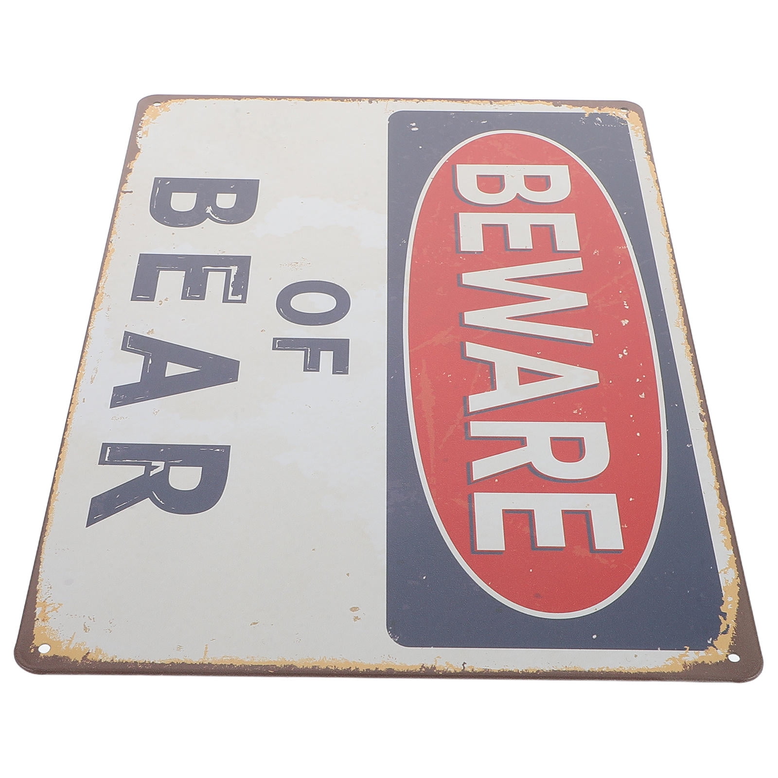 Hemoton Beware of Bear Sign Retro Bear Warning Signs Bear Caution Wall ...