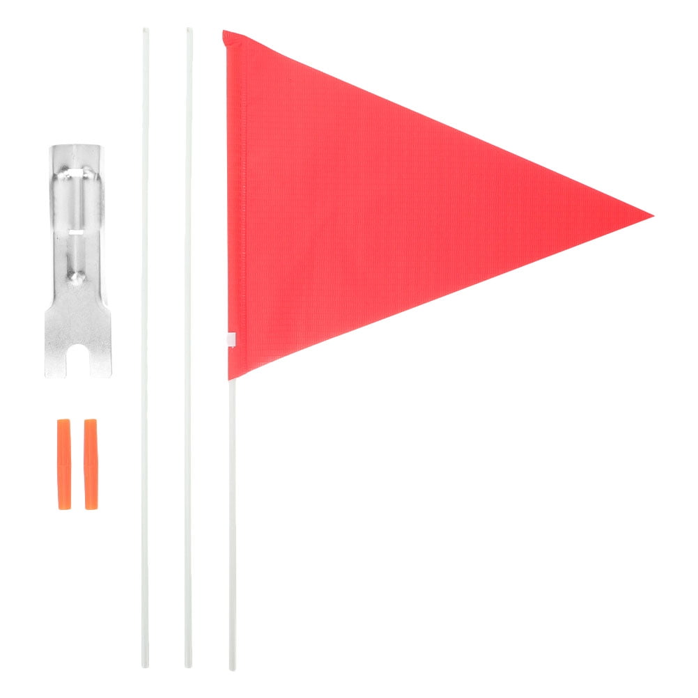 Hemoton Bicycle Flag with Pole Bike Safety Flag Fiberglass Pole Bicycle ...
