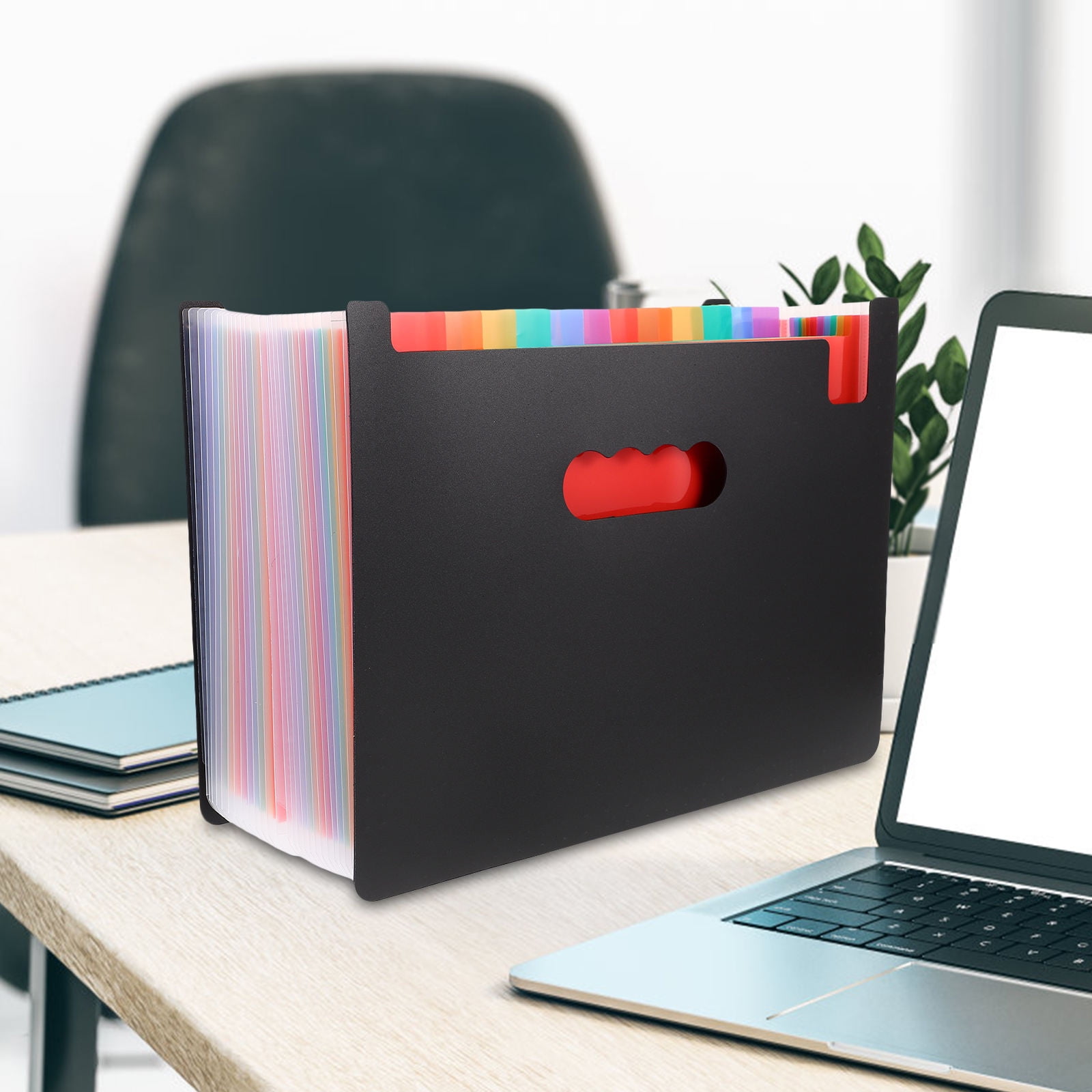 Hemoton Black Accordion File Organizer for Storage with PP Material ...