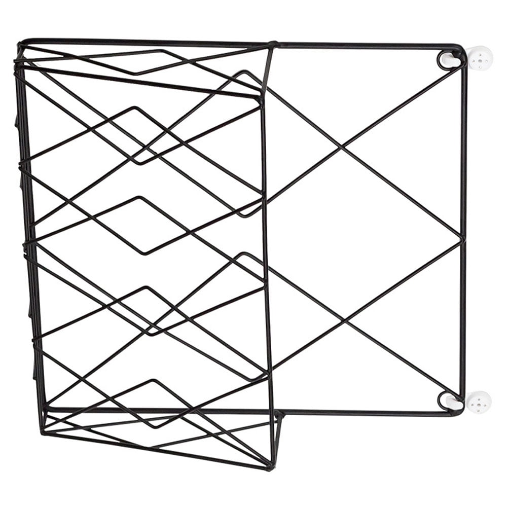 Black Iron Books Storage Rack for Home Office Display Magazine Holder ...