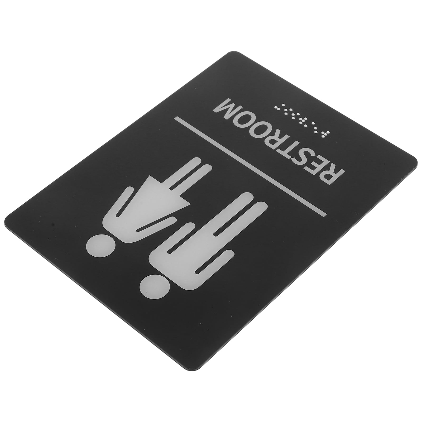 Hemoton Braille Restroom Sign Decor For Public Restrooms Self-Adhesive ...
