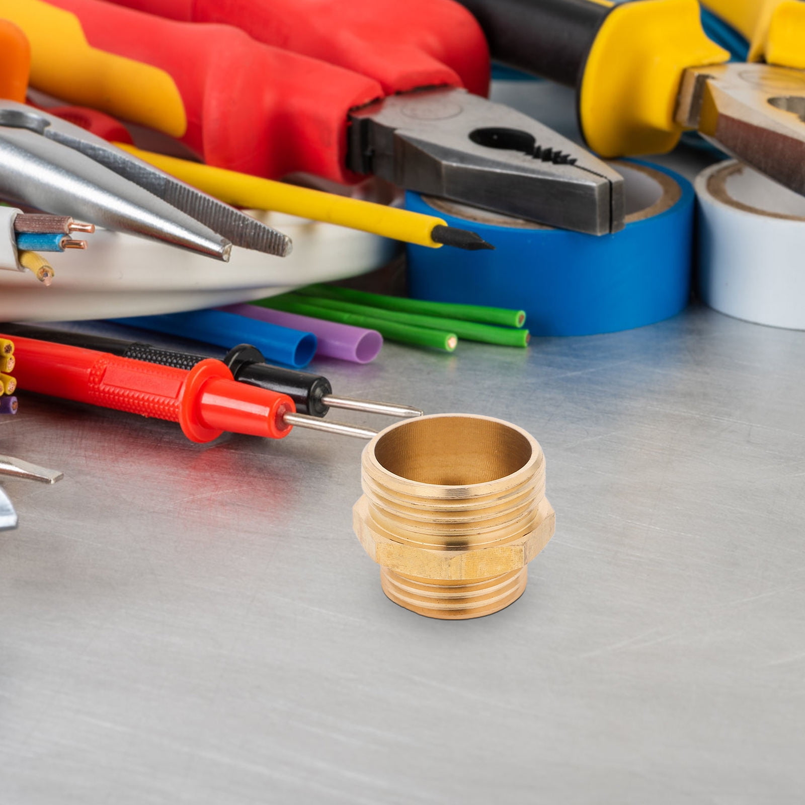 Hemoton Brass Garden Hose Adapter Male to Male Thread Extender Quick ...