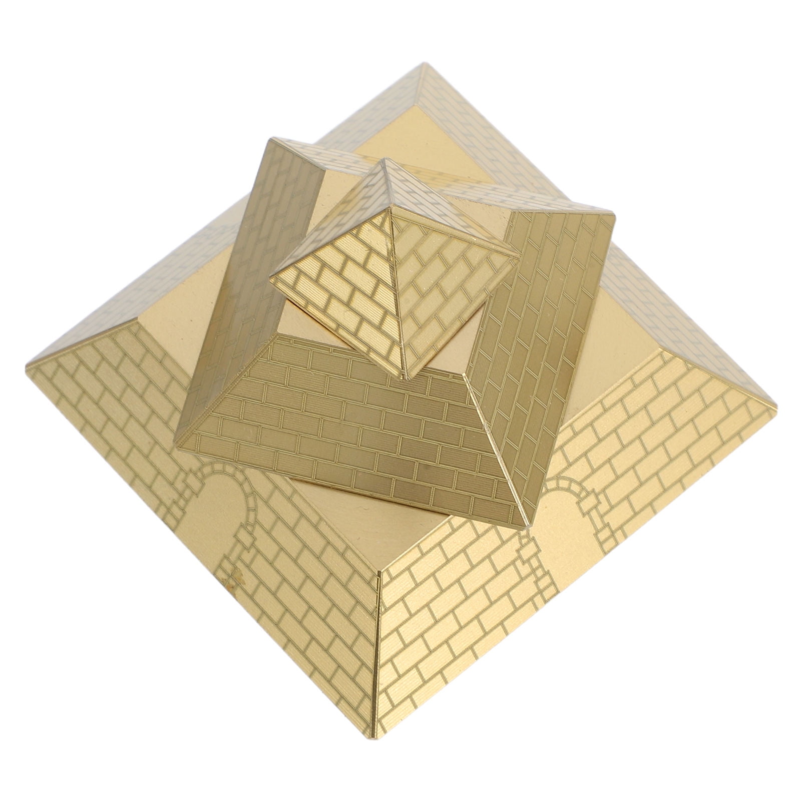 Hemoton Brass Pyramid Statue Mini Egyptian Pyramid Figurine Model ...