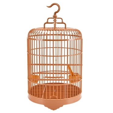 EDMBG 18-inch Pink Medium Wire Bird Cage for 1-2 Parakeets, Swing ...