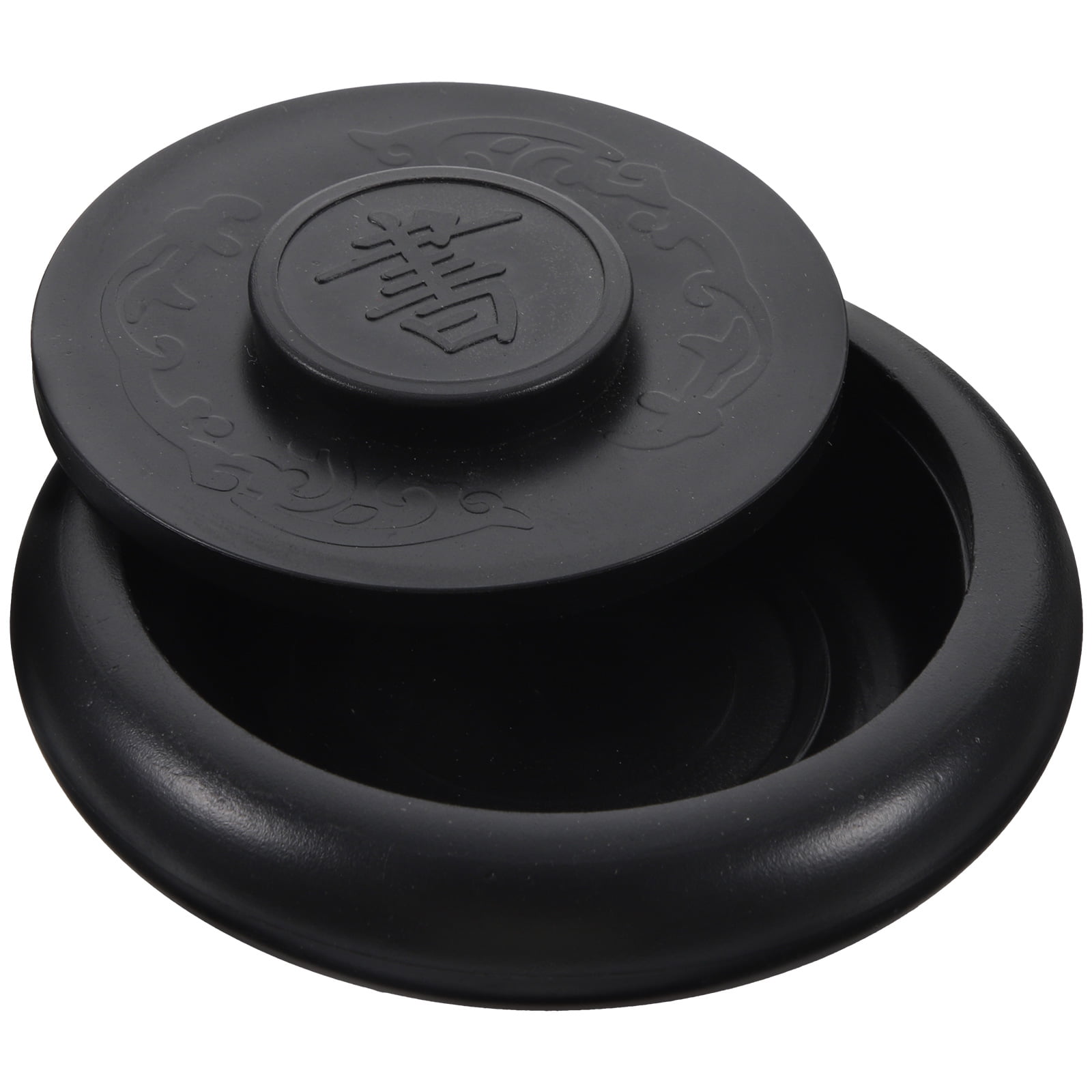 Hemoton Calligraphy Ink Bowl Ancient Horse Ribbed Black Slab - Walmart.com