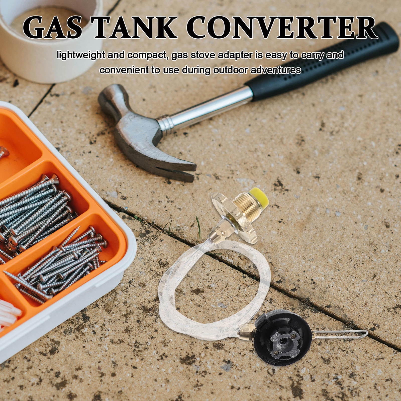 Hemoton Camping Gas Adapter Outdoor Stove Gas Refill Connector Propane ...