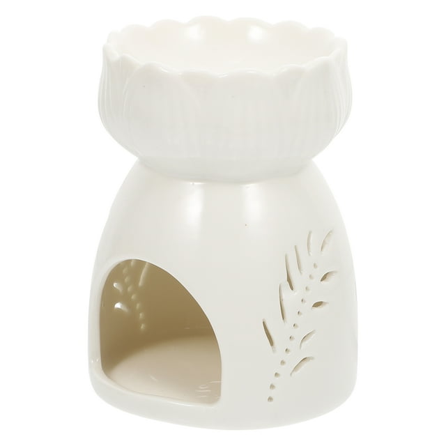 Hemoton Ceramic Aroma Burner Tealight Wax Tart Melt Fragrance Oil Diffuser