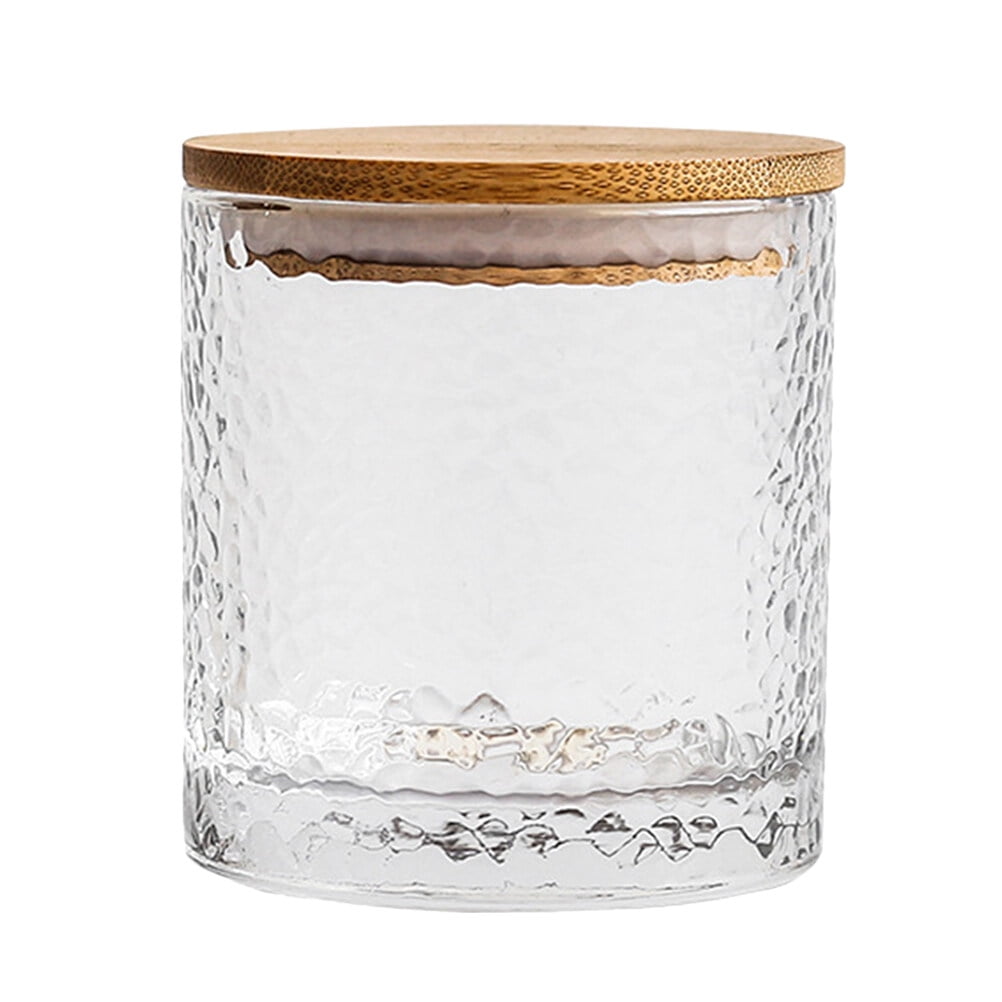 Hemoton Candy Box Glass Jars with Bamboo Lids Airtight Coffee Container ...