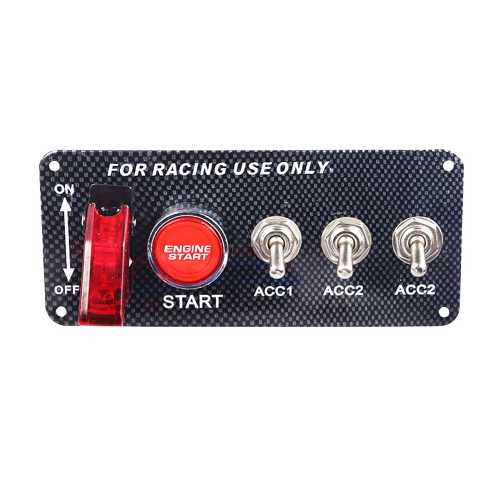 Homoyoyo Racing Car Engine Start Switch with LED Toggle and Aircraft ...