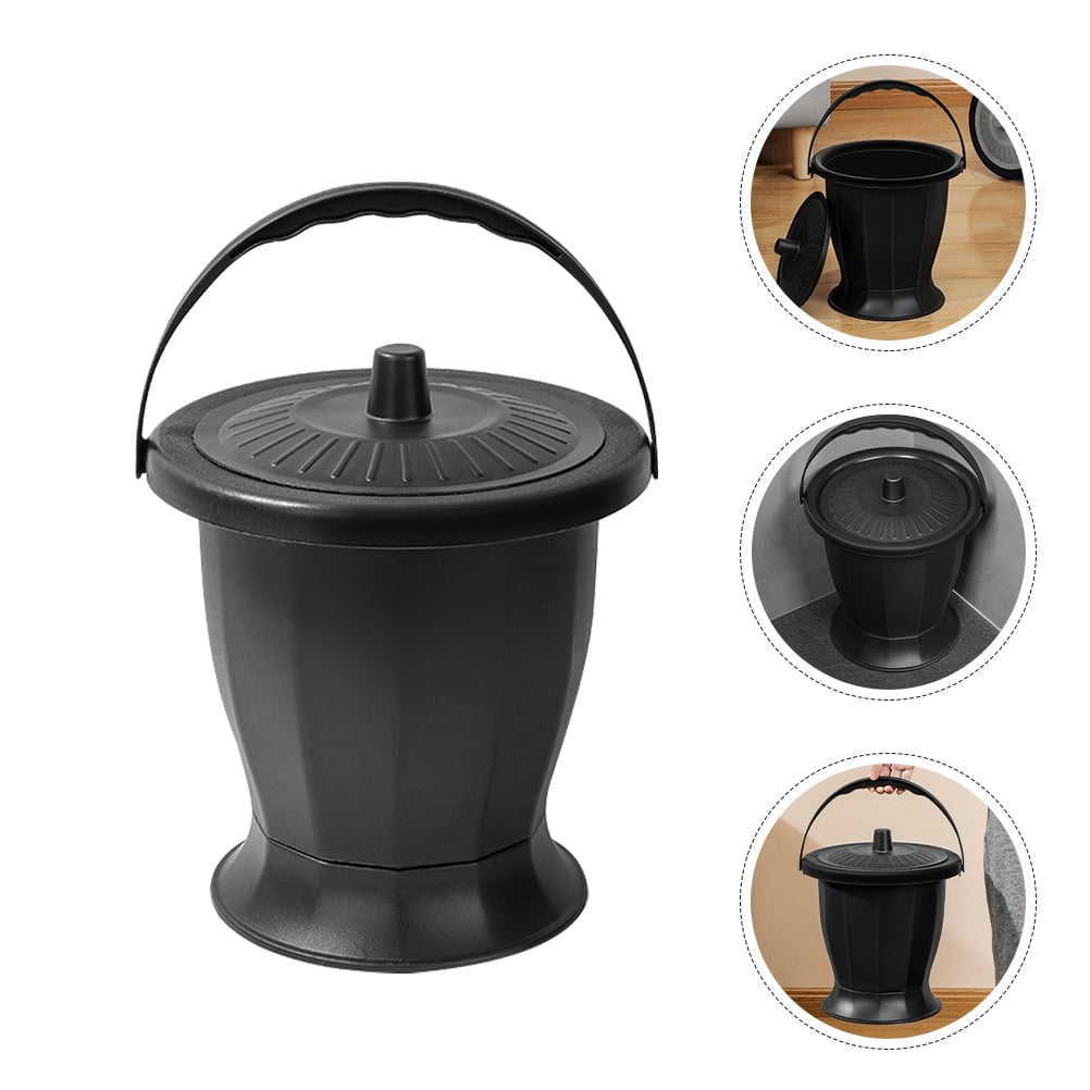 Hemoton Chamber Pot Plastic Urine Bucket with Lid Portable Urinal ...