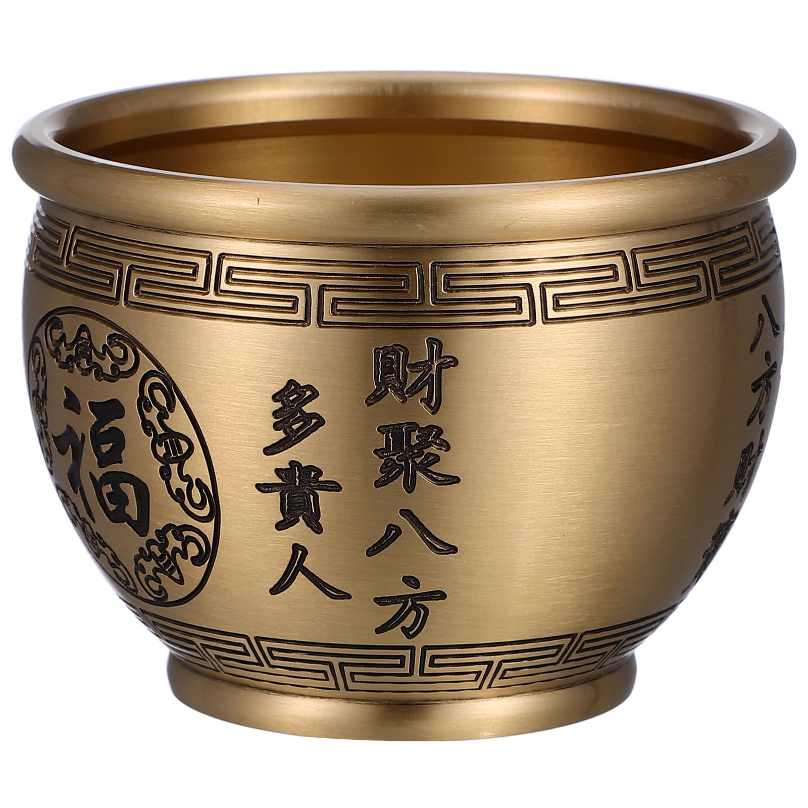 HEMOTON Hemoton Treasure Basin Mini Vintage Brass Offering Bowl Golden ...