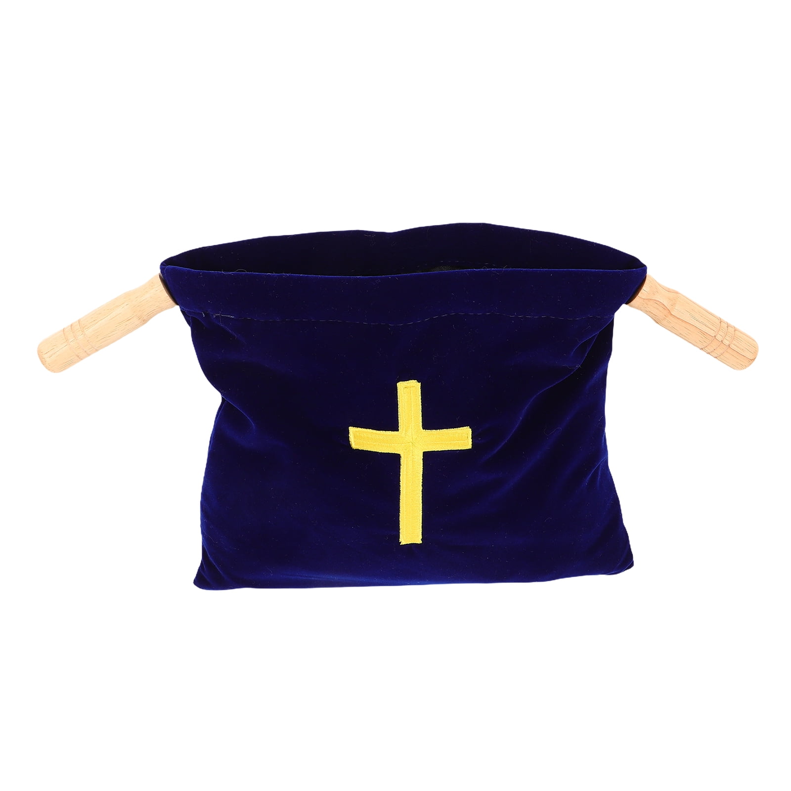Hemoton Church Offering Bag With Embroidered Cross Pattern Large ...