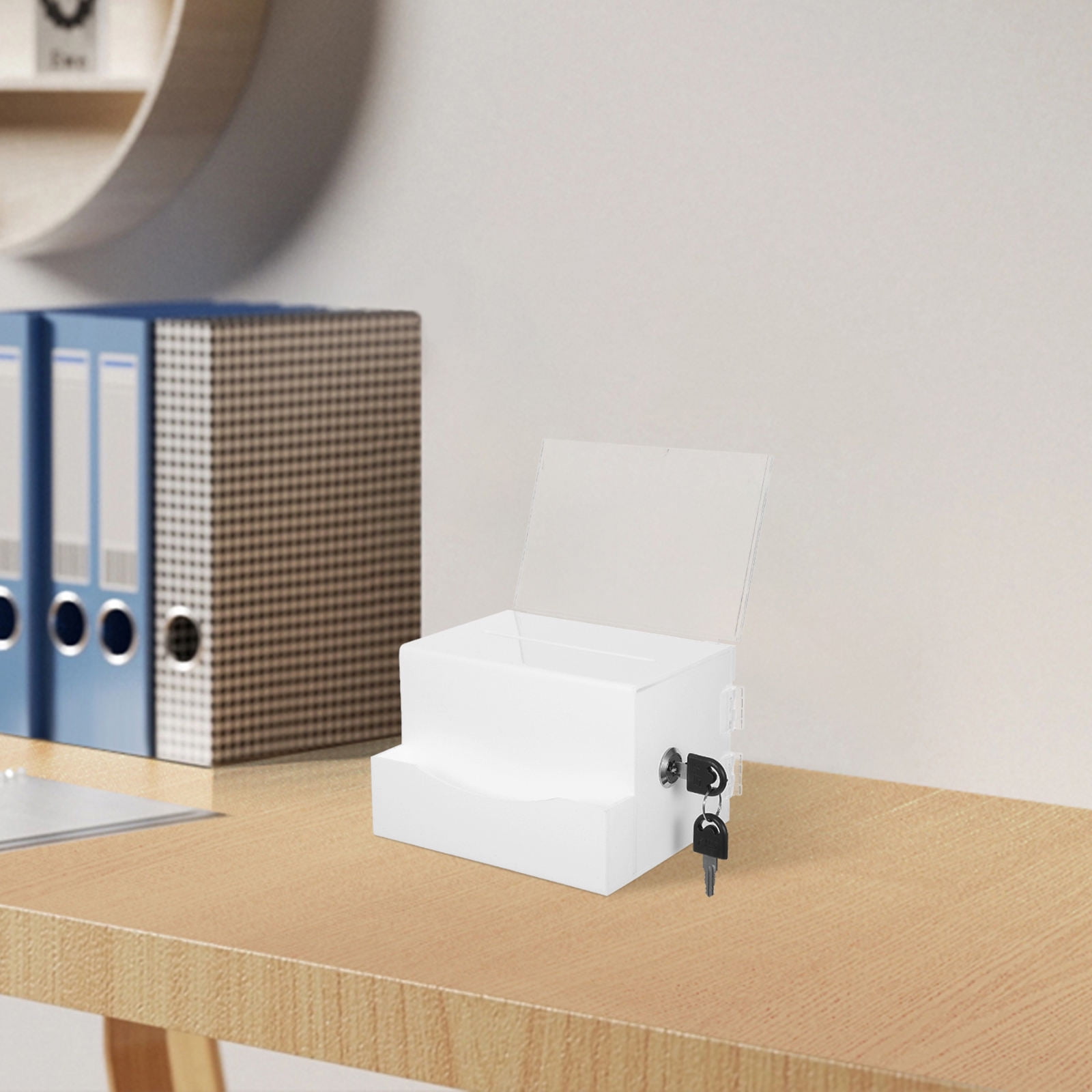 Hemoton Clear Acrylic Ballot Box With Lock Versatile Donation Box For ...