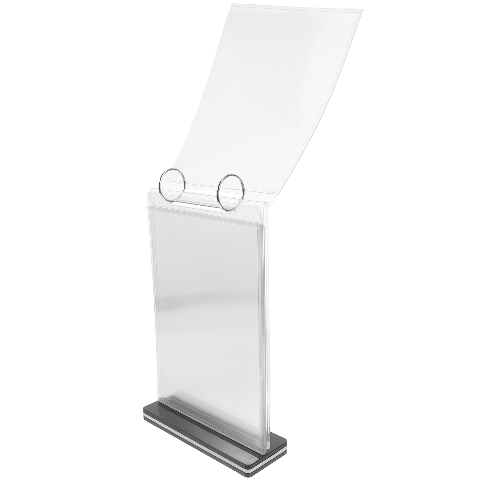 Hemoton Clear Acrylic Sign Holder Frames A4 Desktop T Type Menu Holders ...
