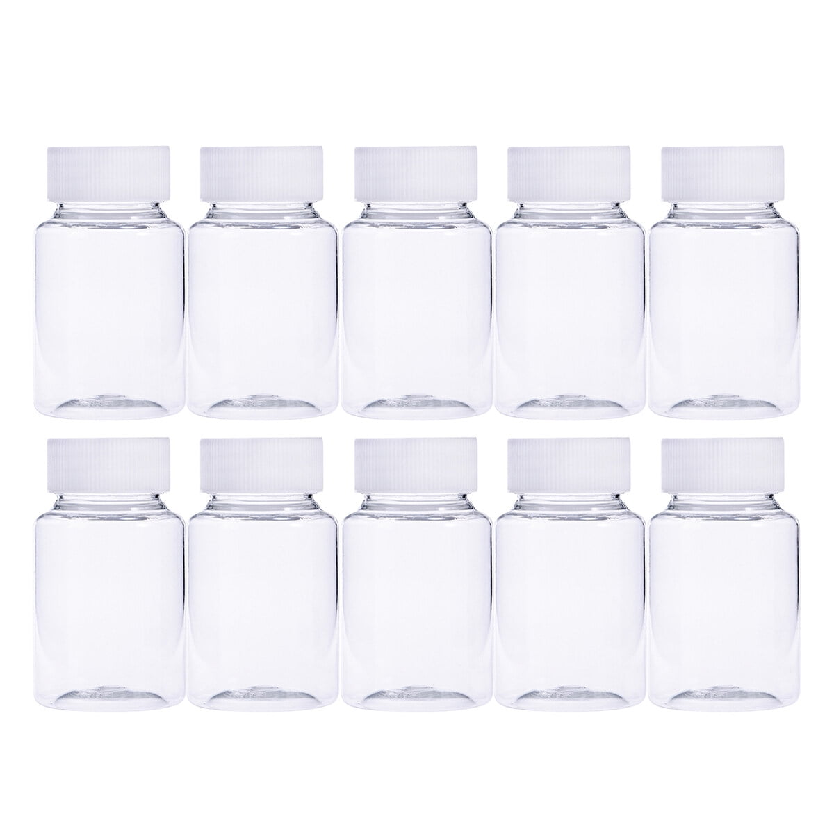 Hemoton Clear Containerplastic Caps Empty Storage Sample Organizer ...