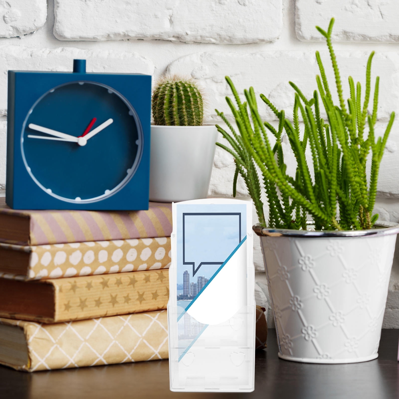 HEMOTON Transparent Acrylic Pamphlet Display Stand for Home Use Compact ...