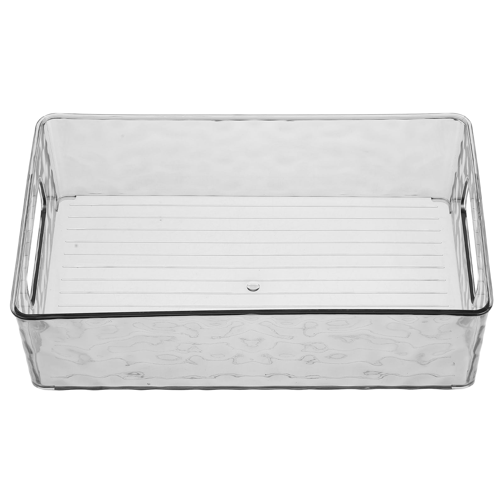 Hemoton Clear Plastic Storage Bin with Gold Handles Deep Freezer ...
