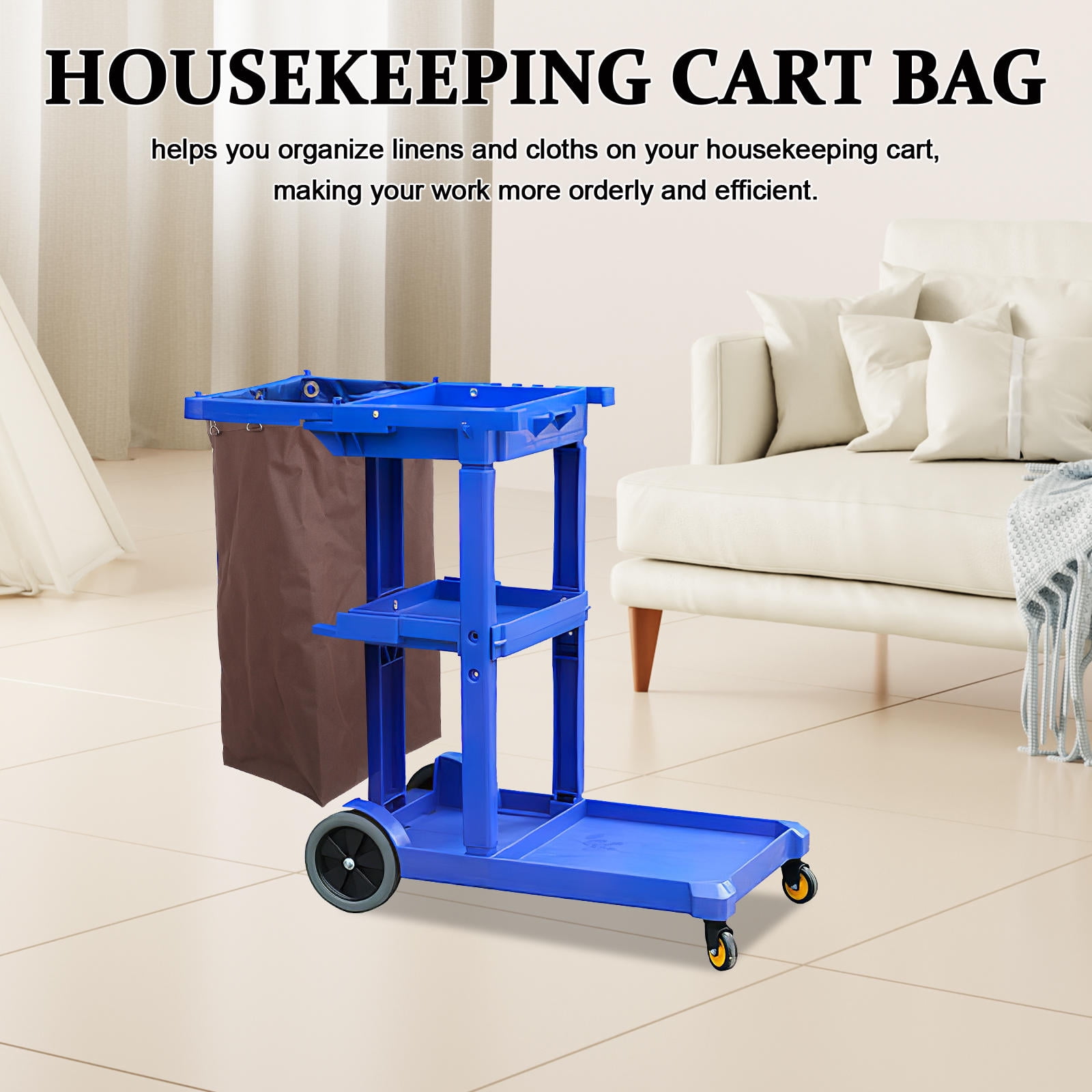 Hemoton Commercial Products Housekeeping Cart Bag For Cleaning Carts ...