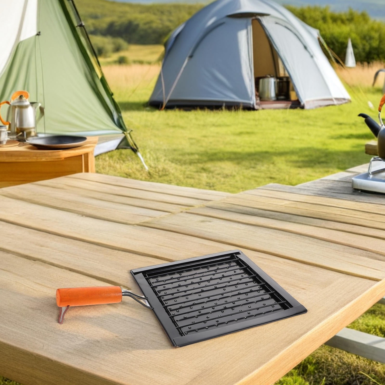 Hemoton Compact Grill Toaster For Camping Universal Barbecue Grill Tray ...