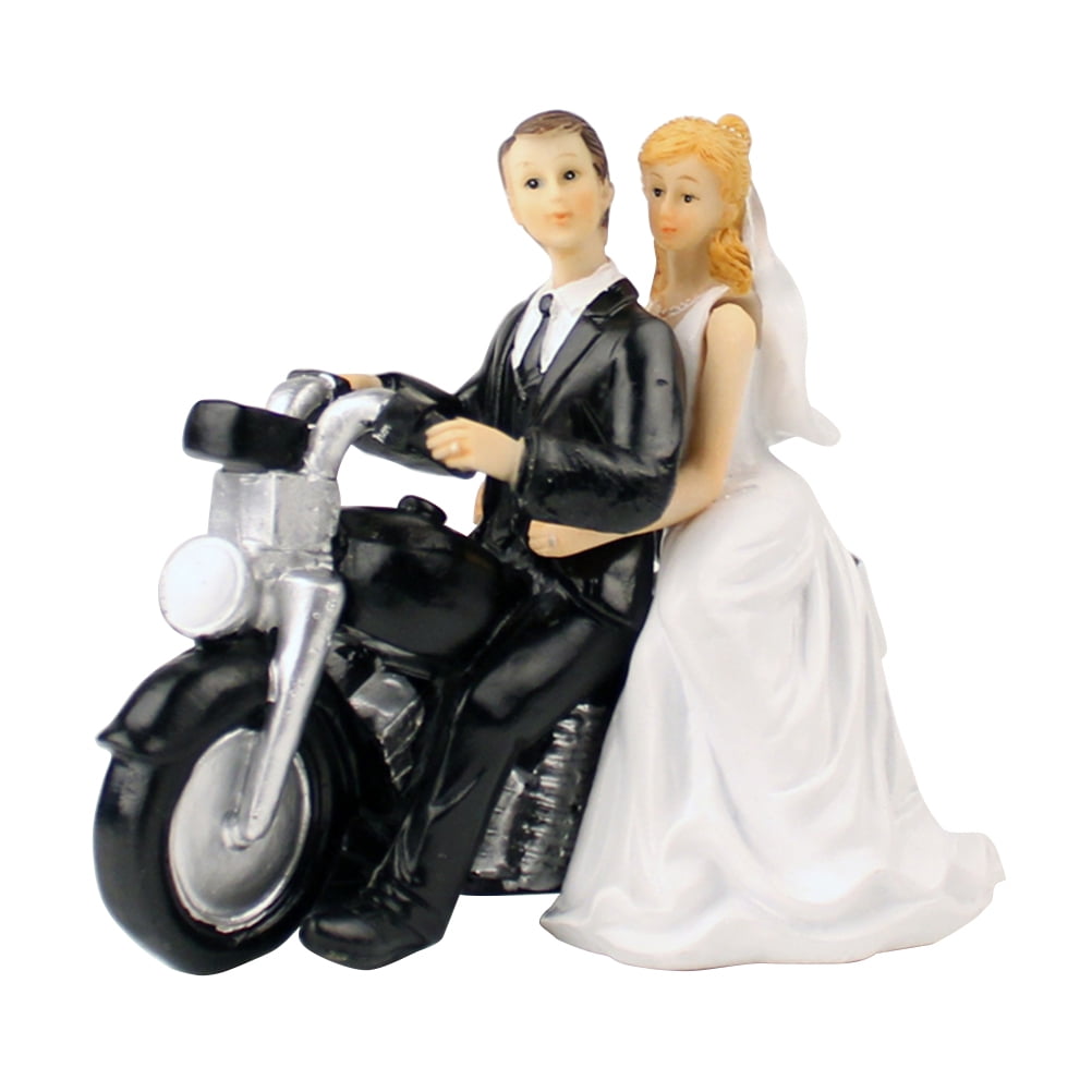 Hemoton Couple Statue Romantic Cake Topper Bride and Groom Figurine ...