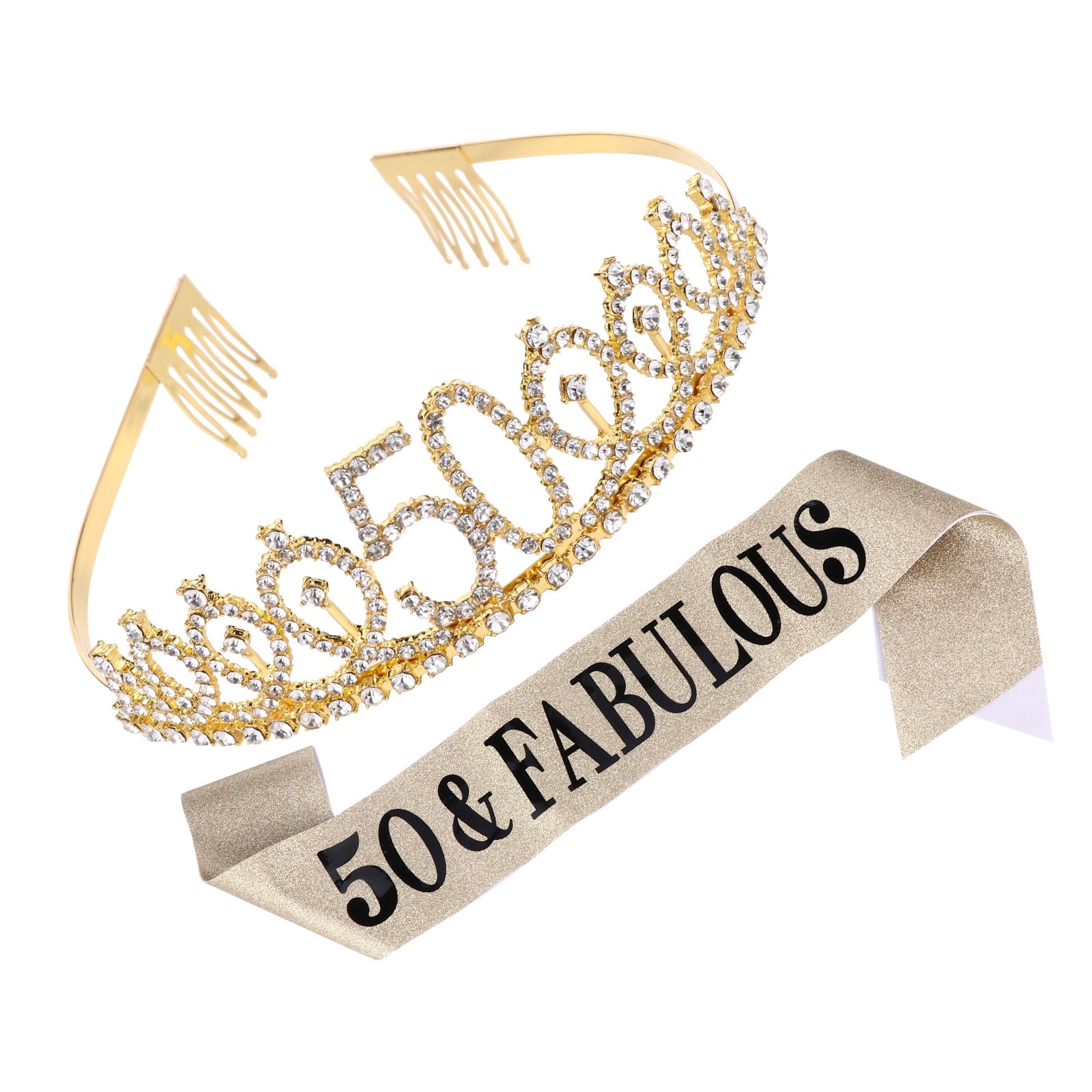 Hemoton Crown Hair Comb Ceremonial Belt Birthday Decoration Party Miss ...