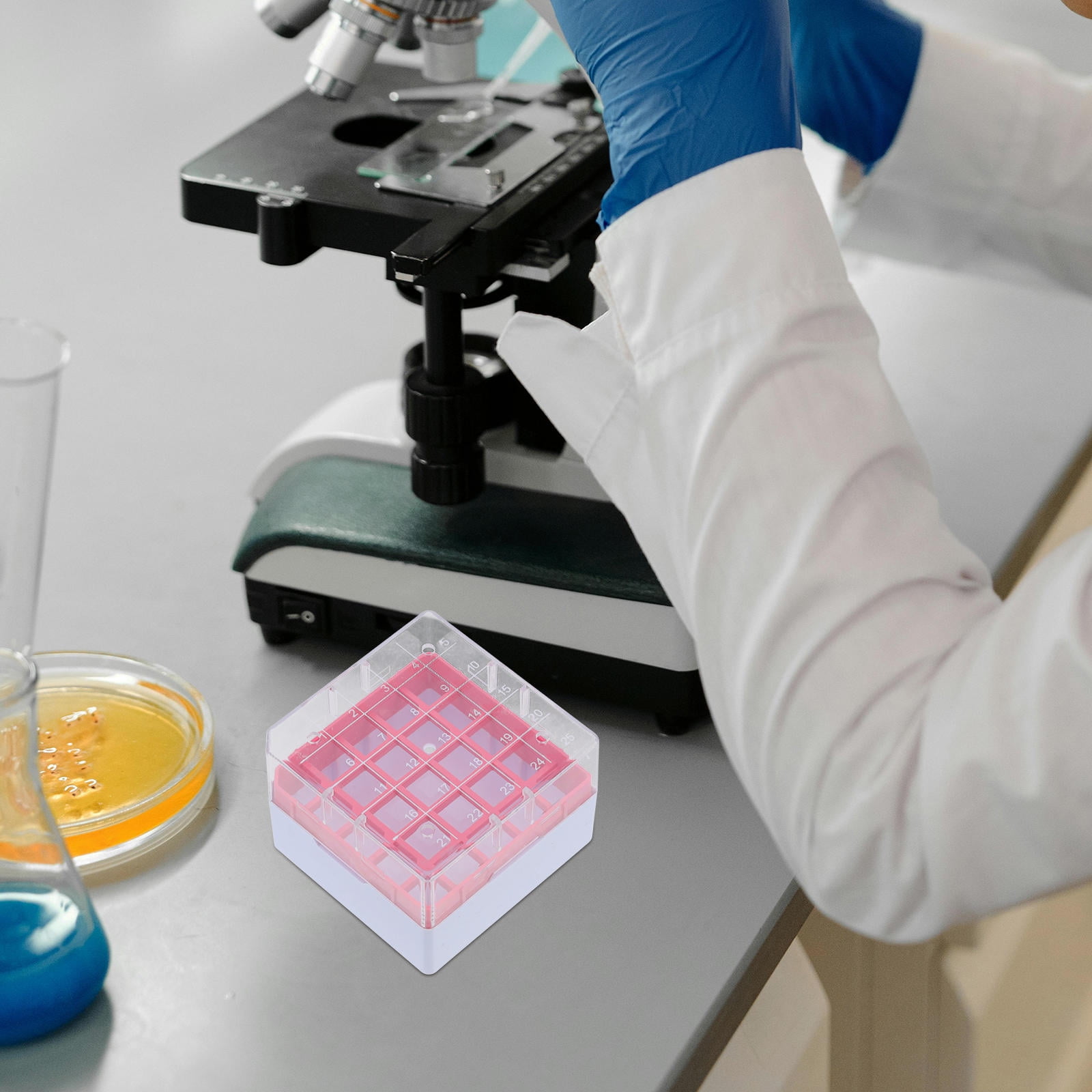 Hemoton Cryogenic Container Freezer Box Vial Tube Box Cryovial Freezer ...