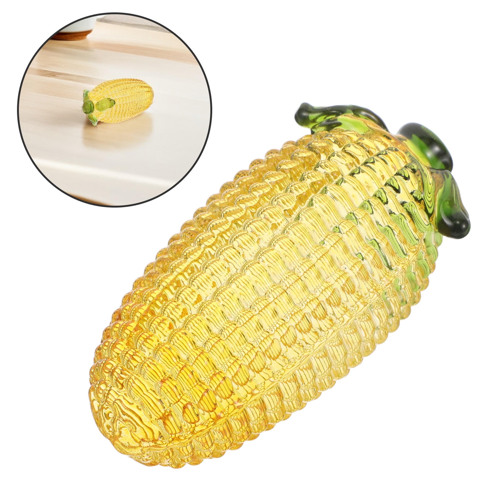 Hemoton Crystal Corn Model Crystal Corn Figurine Paperweight Realistic ...