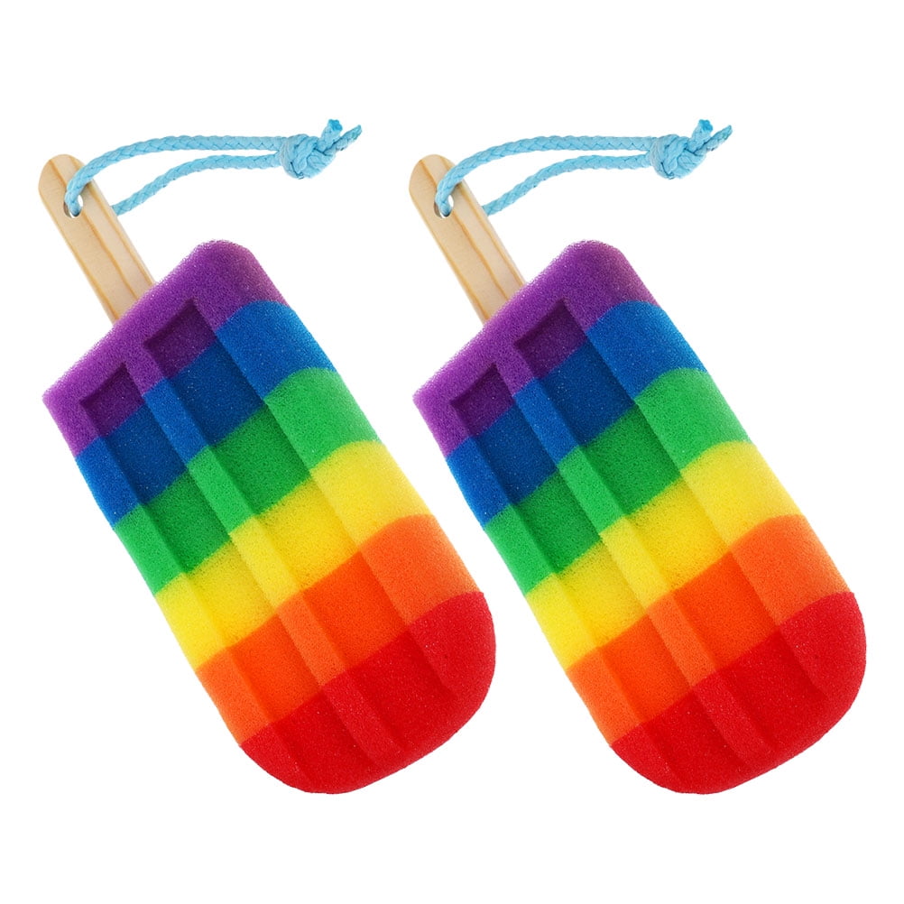 Hemoton Cute Ice Cream Shaped Body Scrubber Sponge for Bathing Use with ...