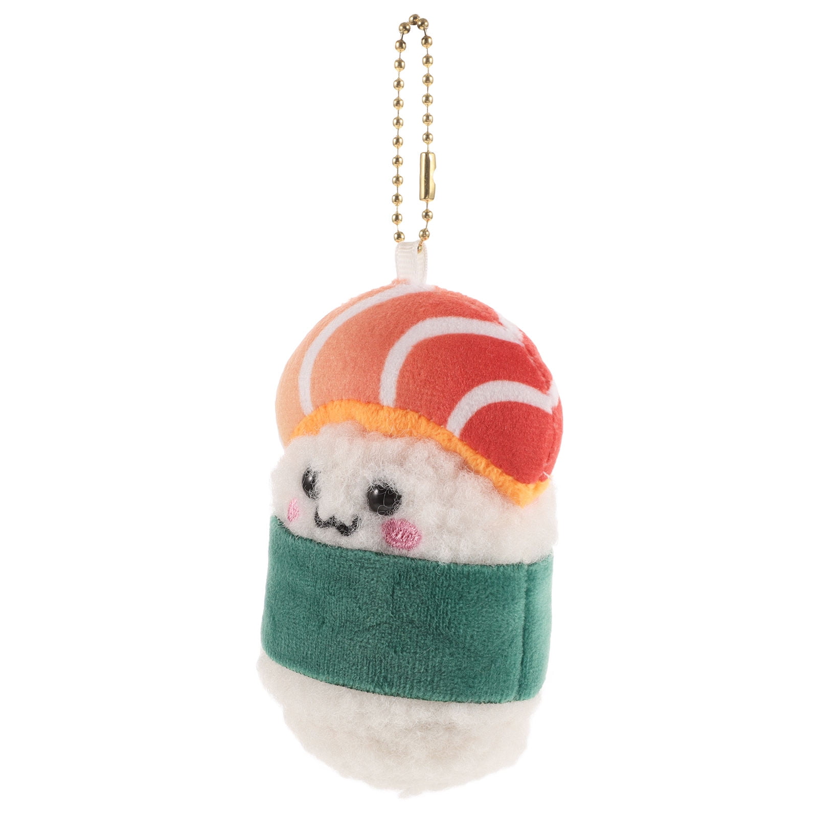 SOPOTUTU Adorable Salmon Sushi Shaped Keychain Japanese Style Plush Toy ...