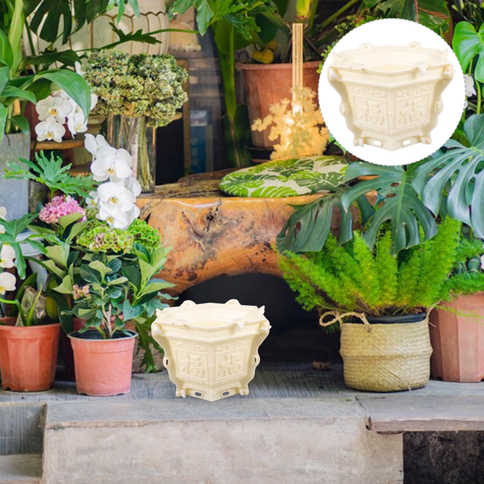 Hemoton DIY Flower Pot Mold for Making Concrete Pots Safe Durable ...