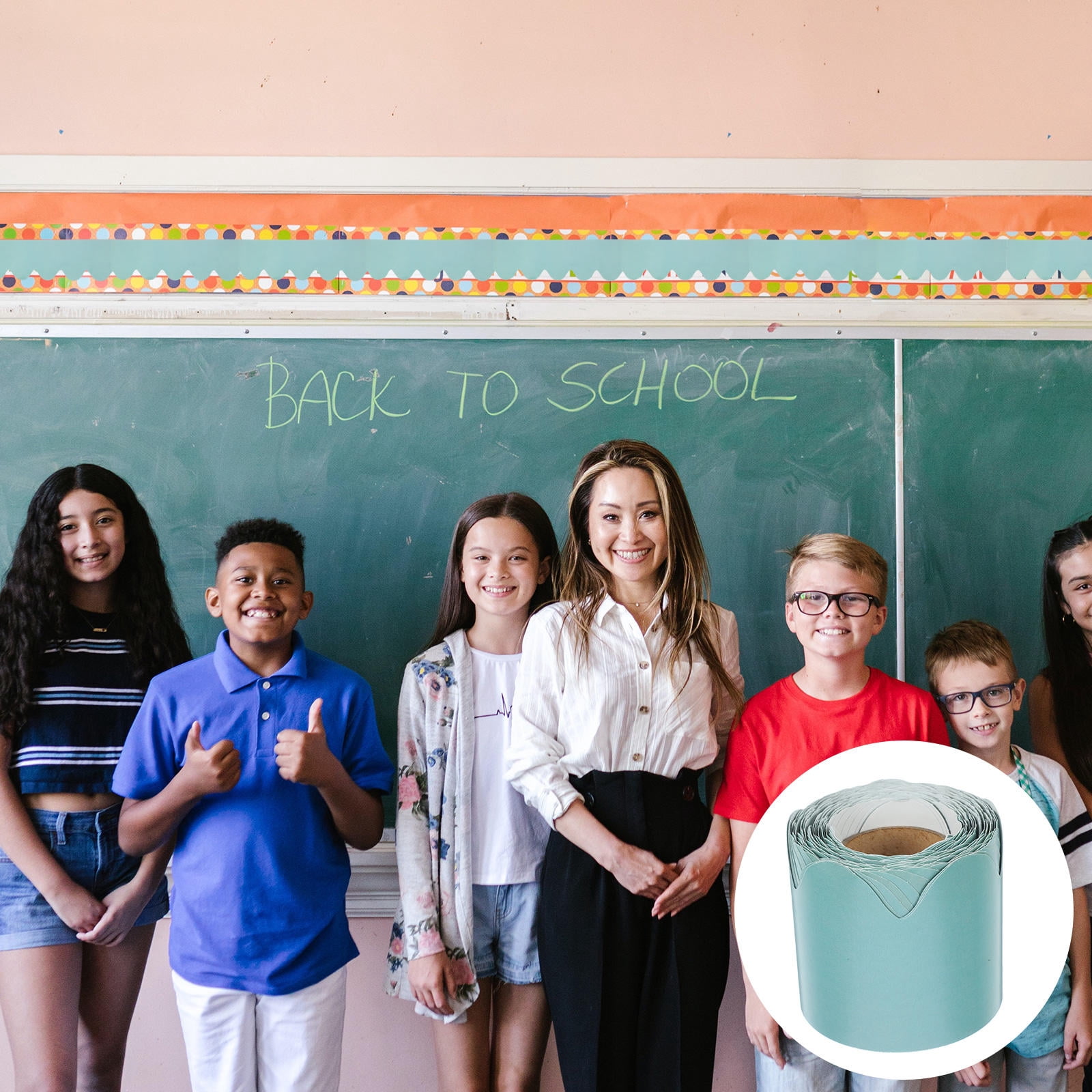 Hemoton Dark Green Adhesive Bulletin Board Border for Decoration Self ...