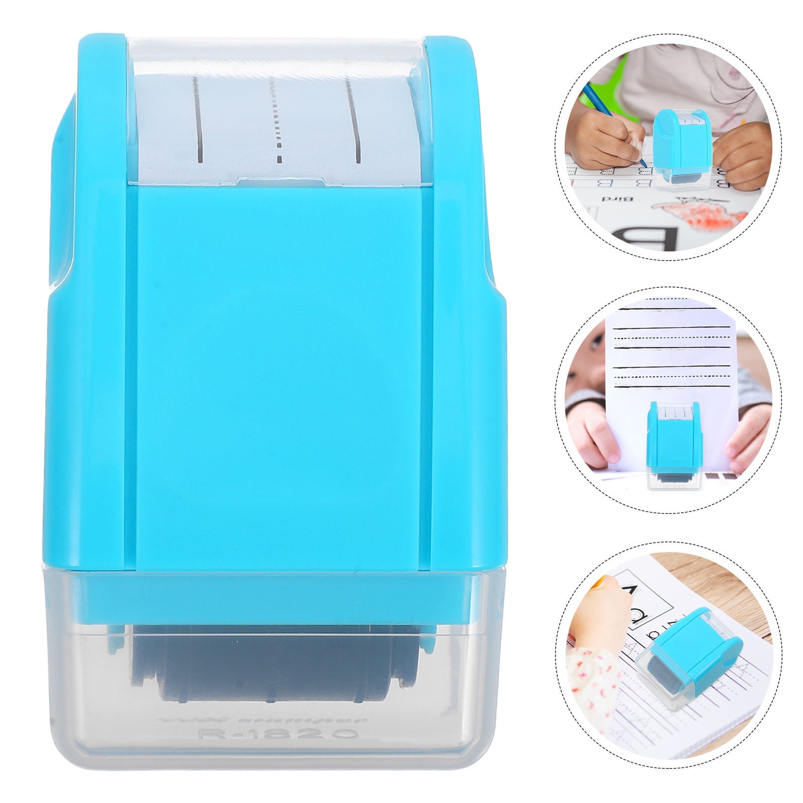 Hemoton Dashed Line Roller Stamp Self Inking Rolling Stamp Black Ink ...