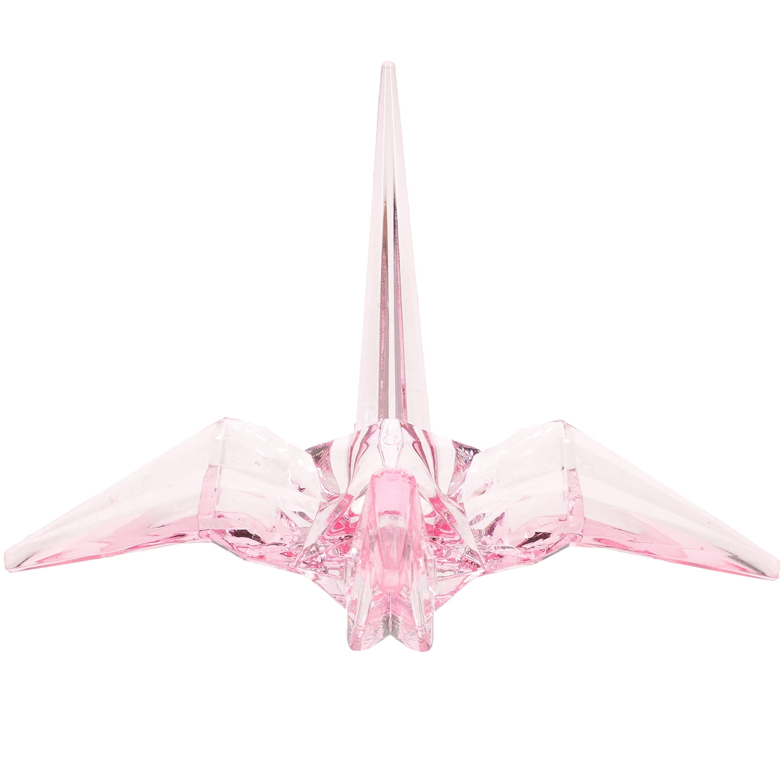 SOPOTUTU Pink Acrylic Crane Figurine for Home Decor and Fairy Tale ...