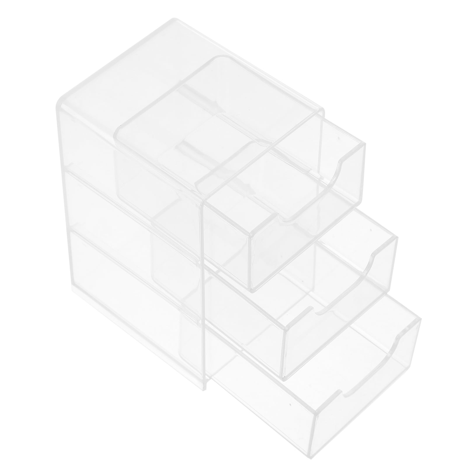 Hemoton Desktop Drawer Box Desk Drawer Organizer 3-Drawers Desktop Box ...