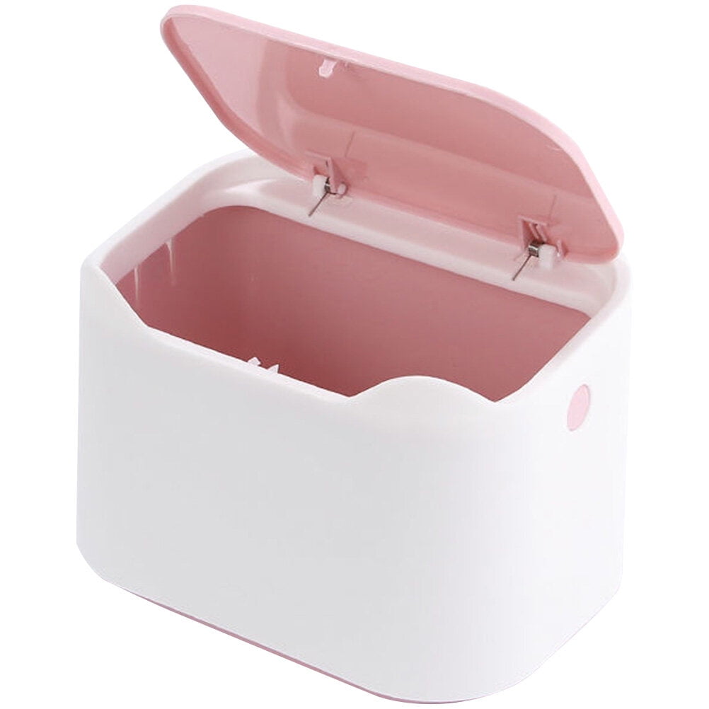 Hemoton Desktop Garbage Bucket Press Type Trash Container Small Waste ...