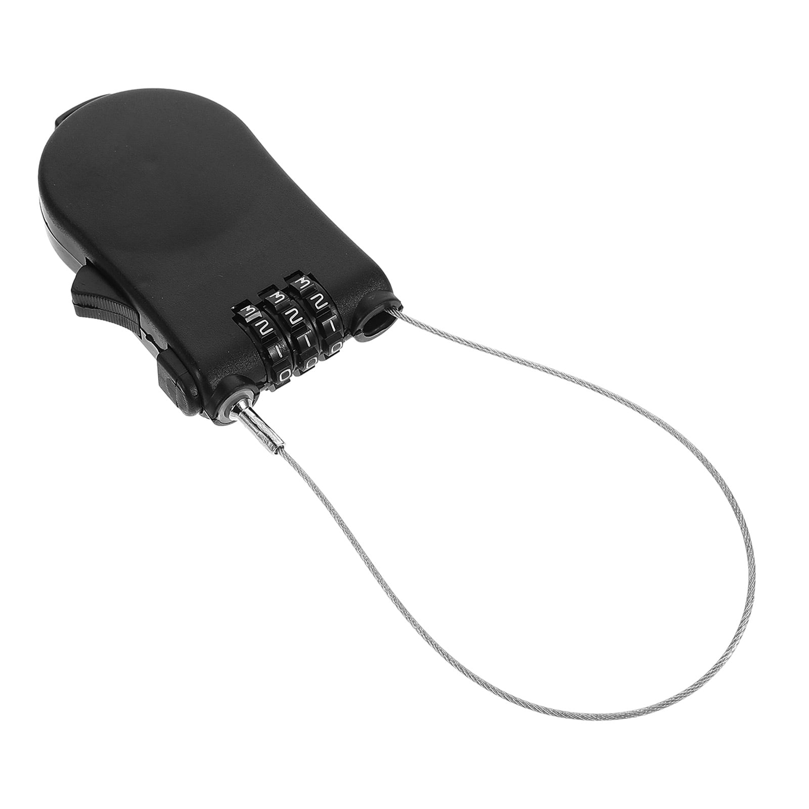 Hemoton Digit Password Steel Cable Padlock Retractable Keyless Password ...