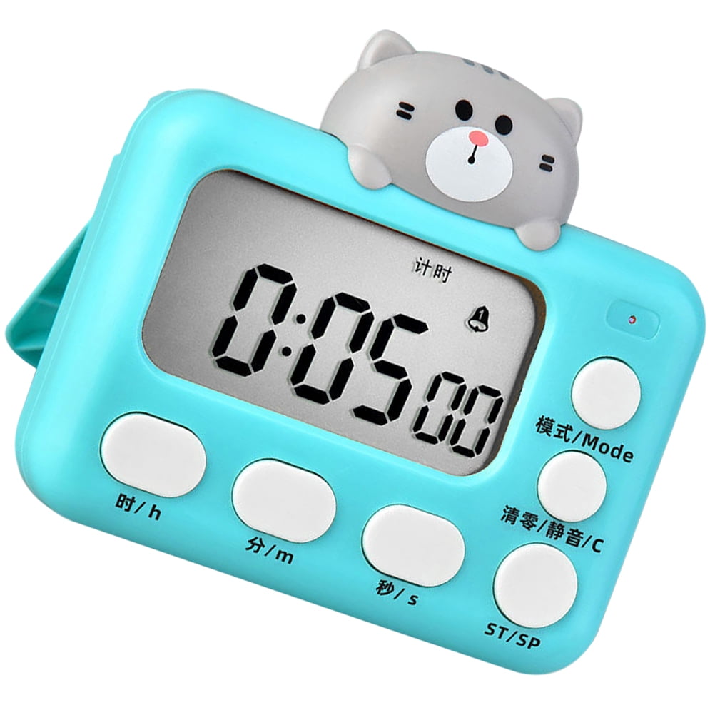 Hemoton Digital Alarm Clock Cartoon Kitten Electronic Timer Student ...