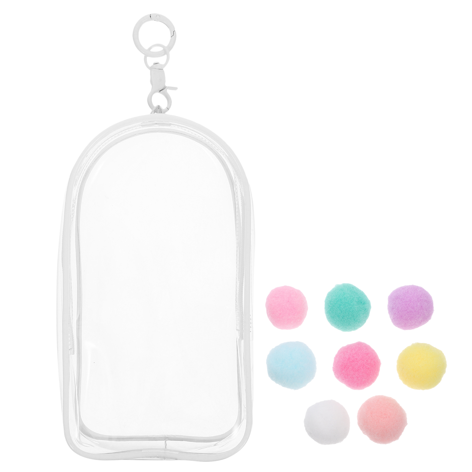 SOPOTUTU hemoton small clear display bag keychain for figurine storage ...