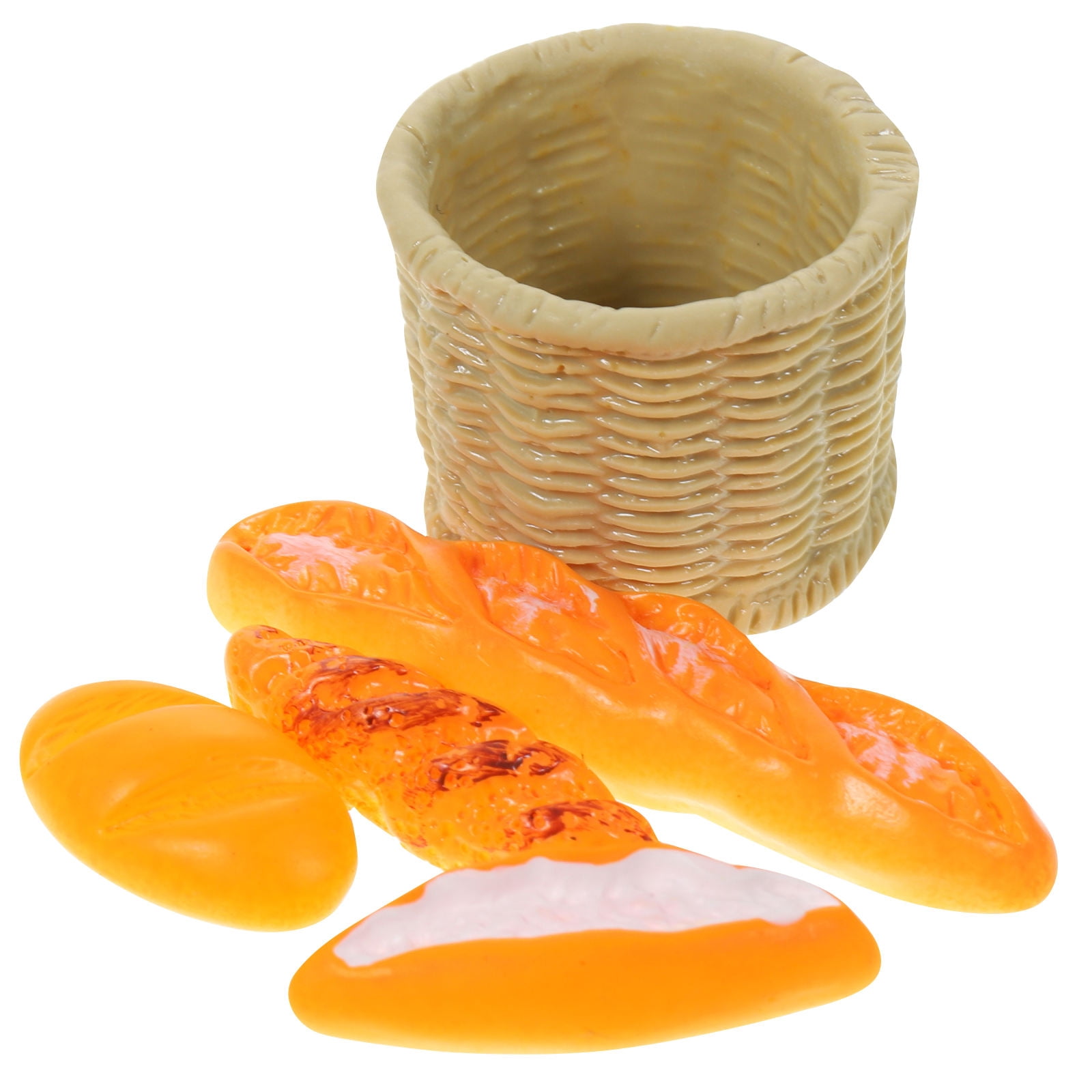 Hemoton Dollhouse Bread Mini Basket Miniature Play Scene Decorations ...