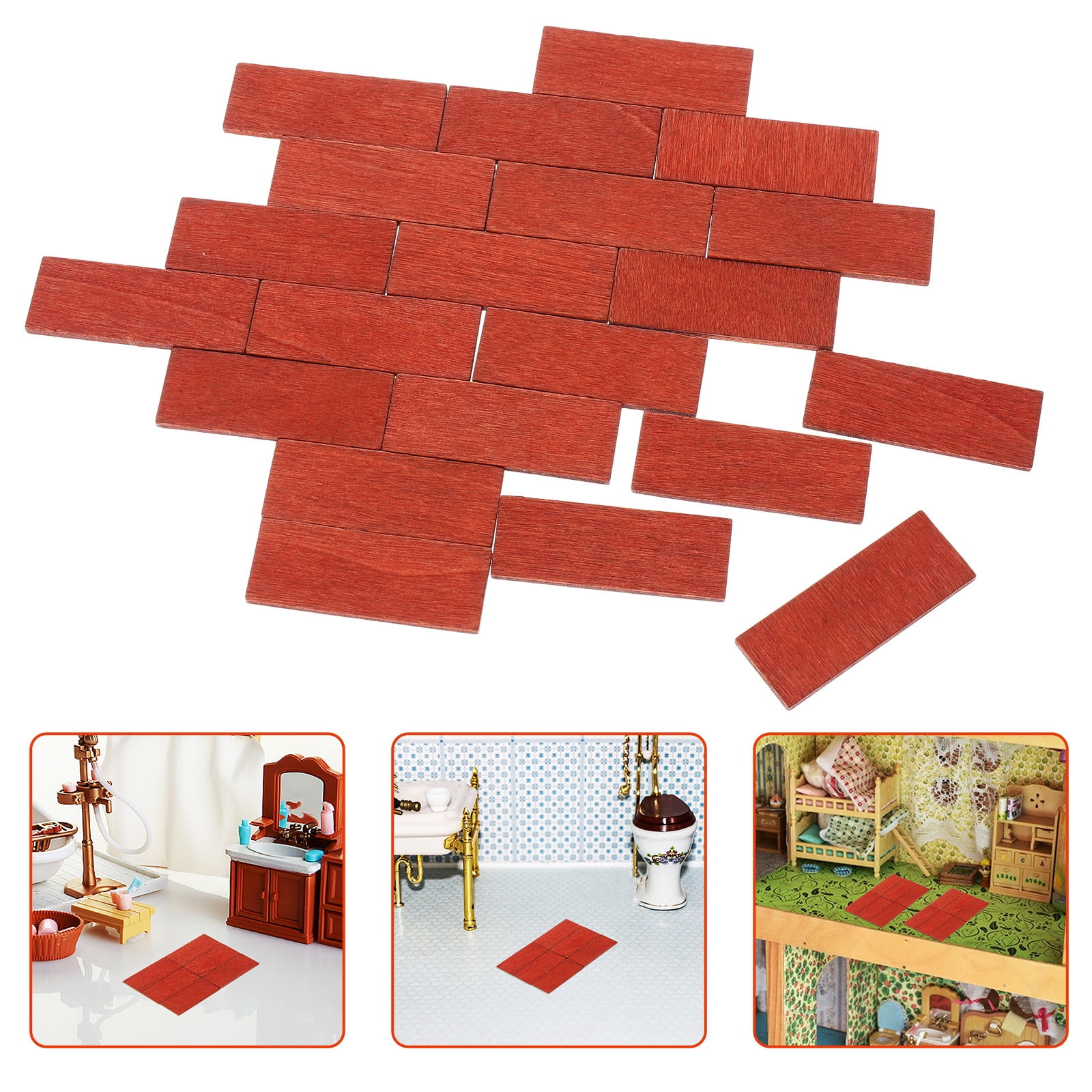 Hemoton Dollhouse Flooring with Realistic Wood Grain and Easy Peel ...