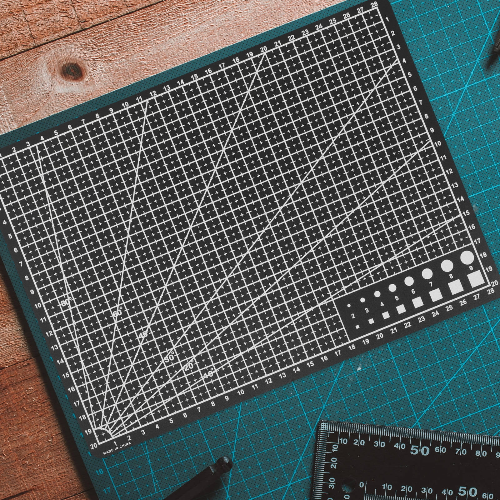 Hemoton Double Side Cutting Board A4 Carving Tools Mat Plastic Cutting ...