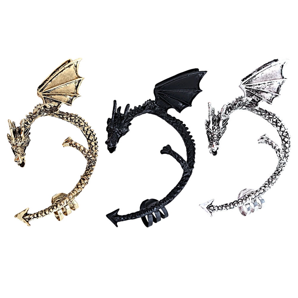 Hemoton Ear Cuff Dragon Earrings Non Punk Wrap Clips Halloween Earring ...