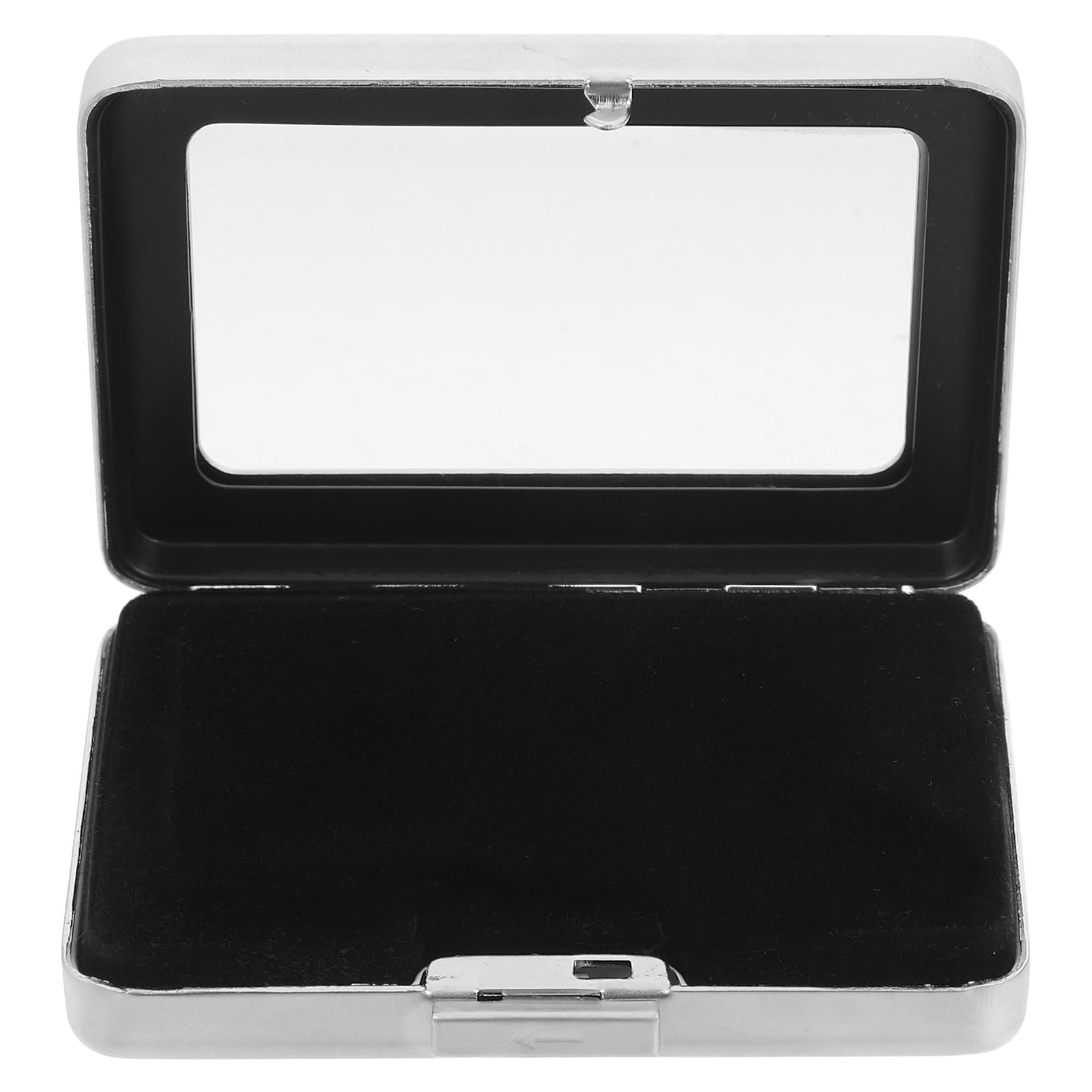 Hemoton Elegant Metal Jewelry Organizer Box With Clear Lid And Sponge ...