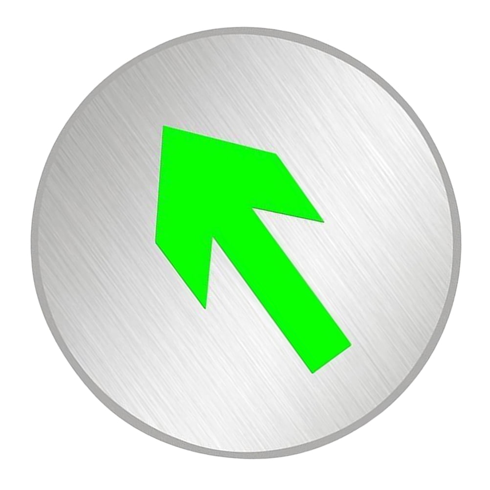 Hemoton Emergency Exit Sign Stainless Steel Glow in the Dark Sign ...