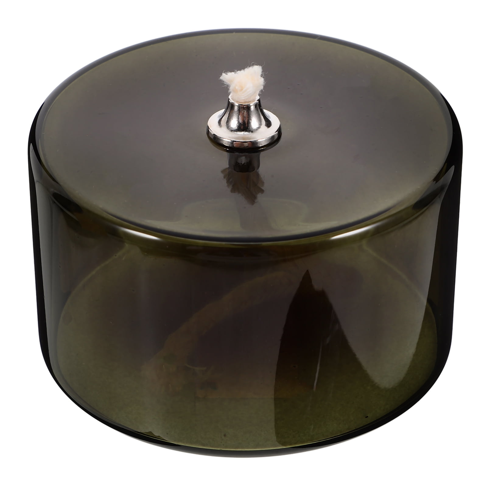 Hemoton Empty Glass Candle Jar Refillable Oil Candle Container Oil ...