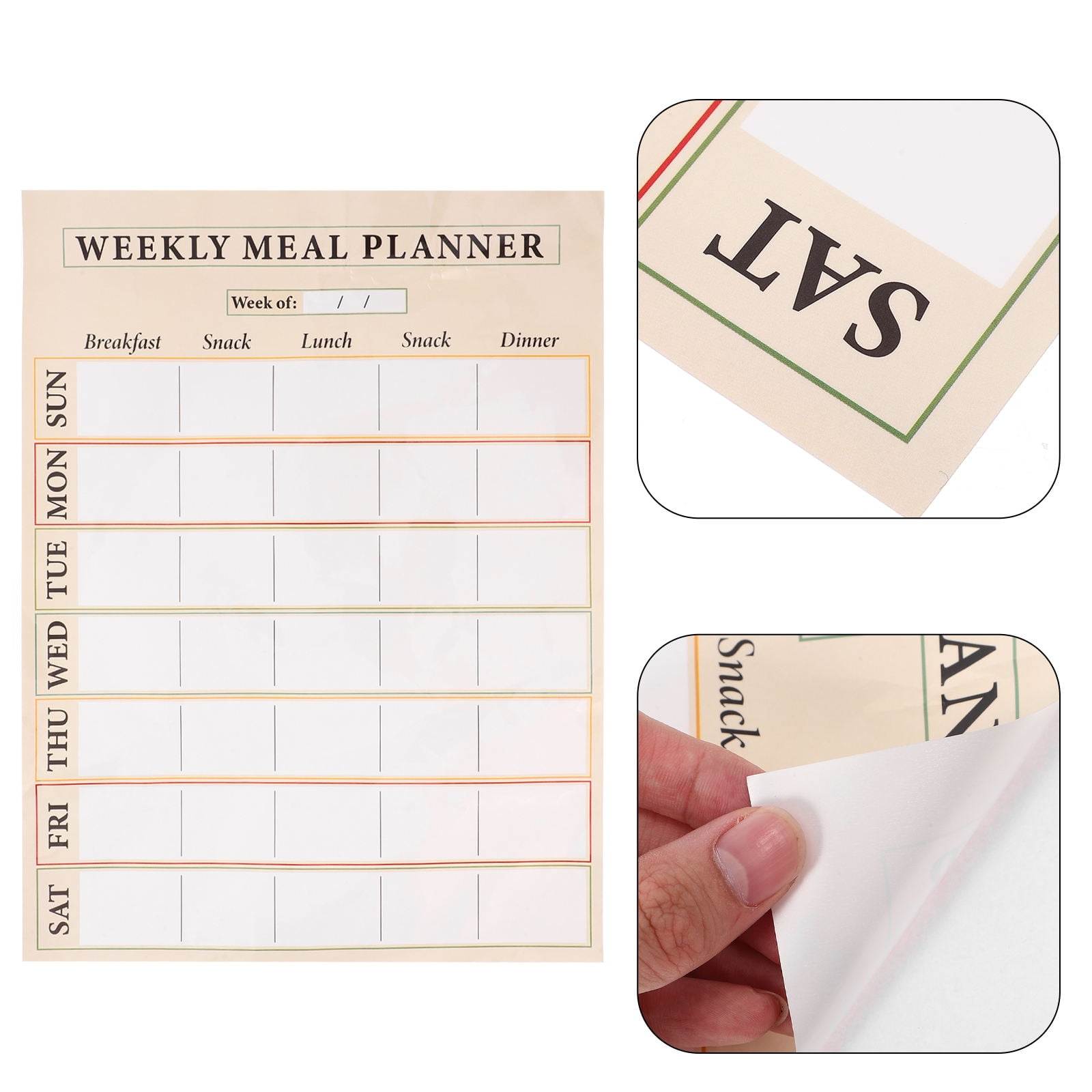 Hemoton Erasable Meal Planner Stickers Dry Erase Menu Board Stickers ...