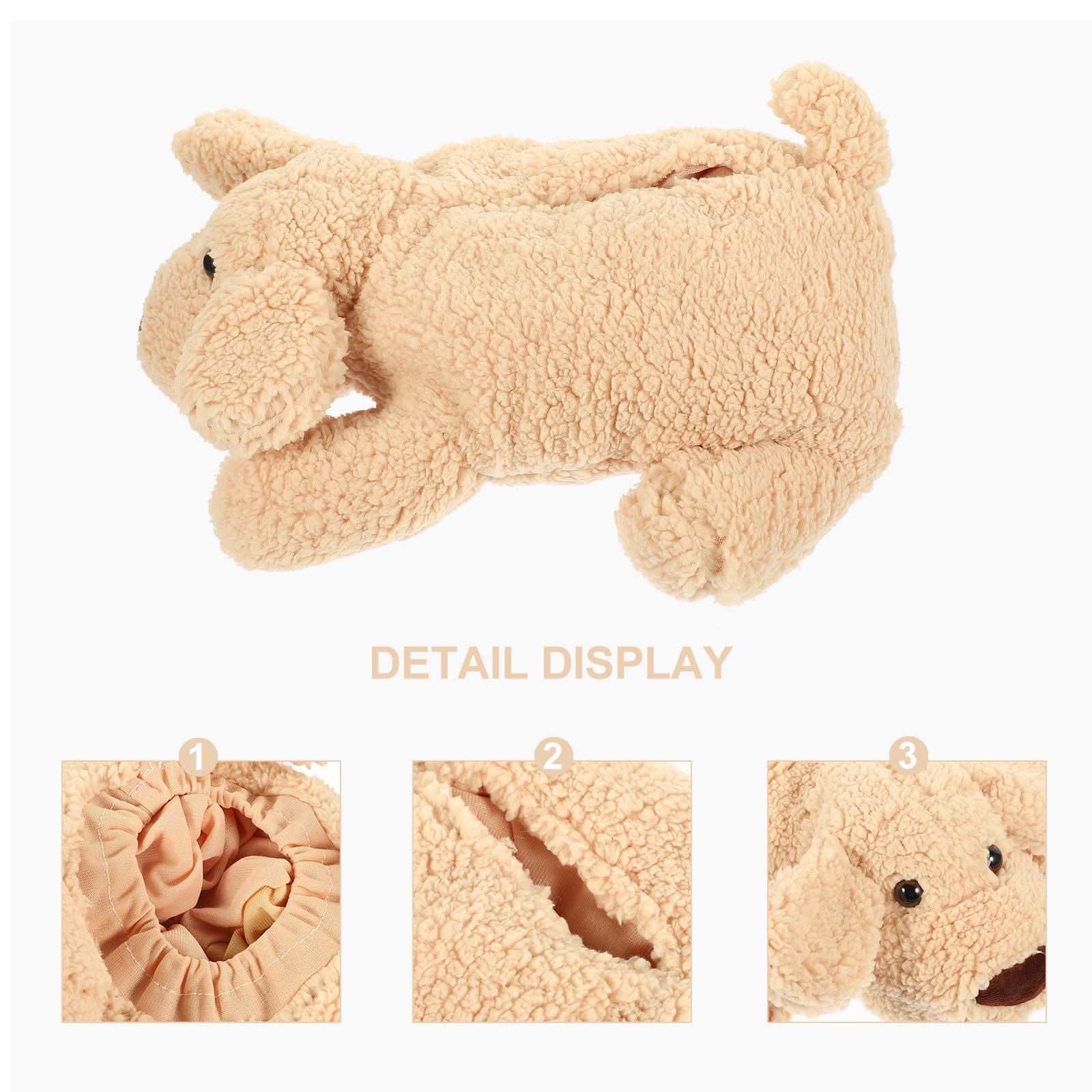 Hemoton FRCOLOR Plush Tissue Box Cover Cartoon Puppy Napkin Pumping ...