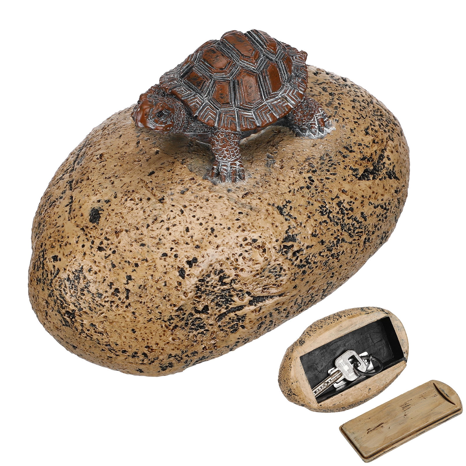 Hemoton Fake Rock Key Hider Lifelike Rock And Turtle Statue Key Hiding ...