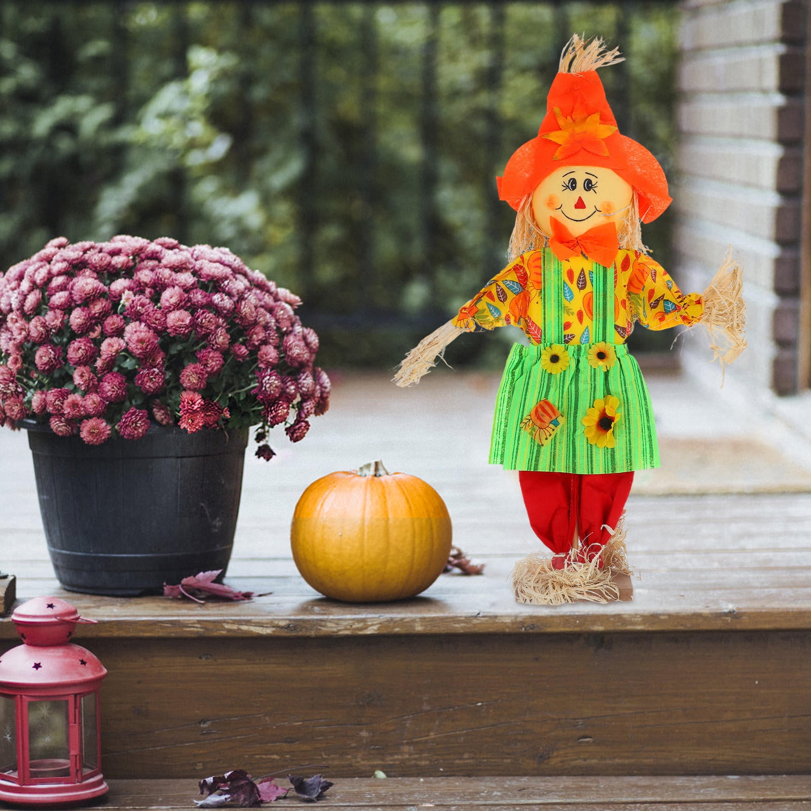 HEMOTON Scary Scarecrow Decoration with Straw Material for Yard ...